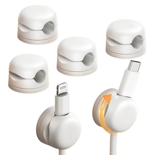 Yichuhaoxi 6Pack Cord Organizer Spring Cable Clips Rotatable Design Lamicall Holder Adhesive USB ...