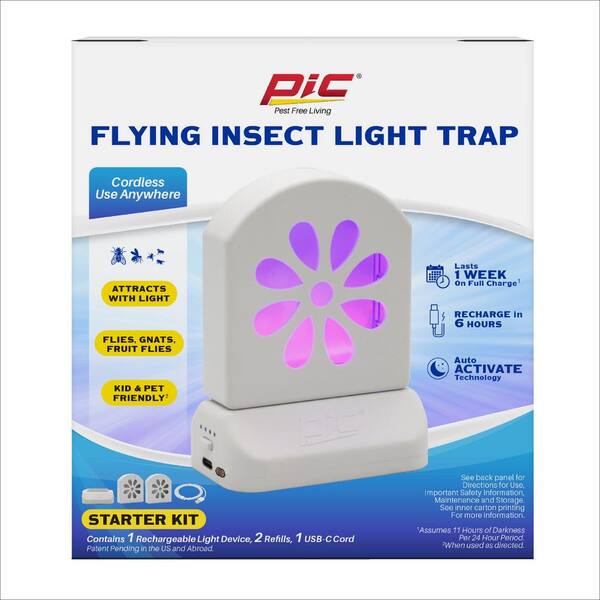 PIC Portable Flying Insect Trap (1-Base plus 2-Refill Cartridge) BTZ ...
