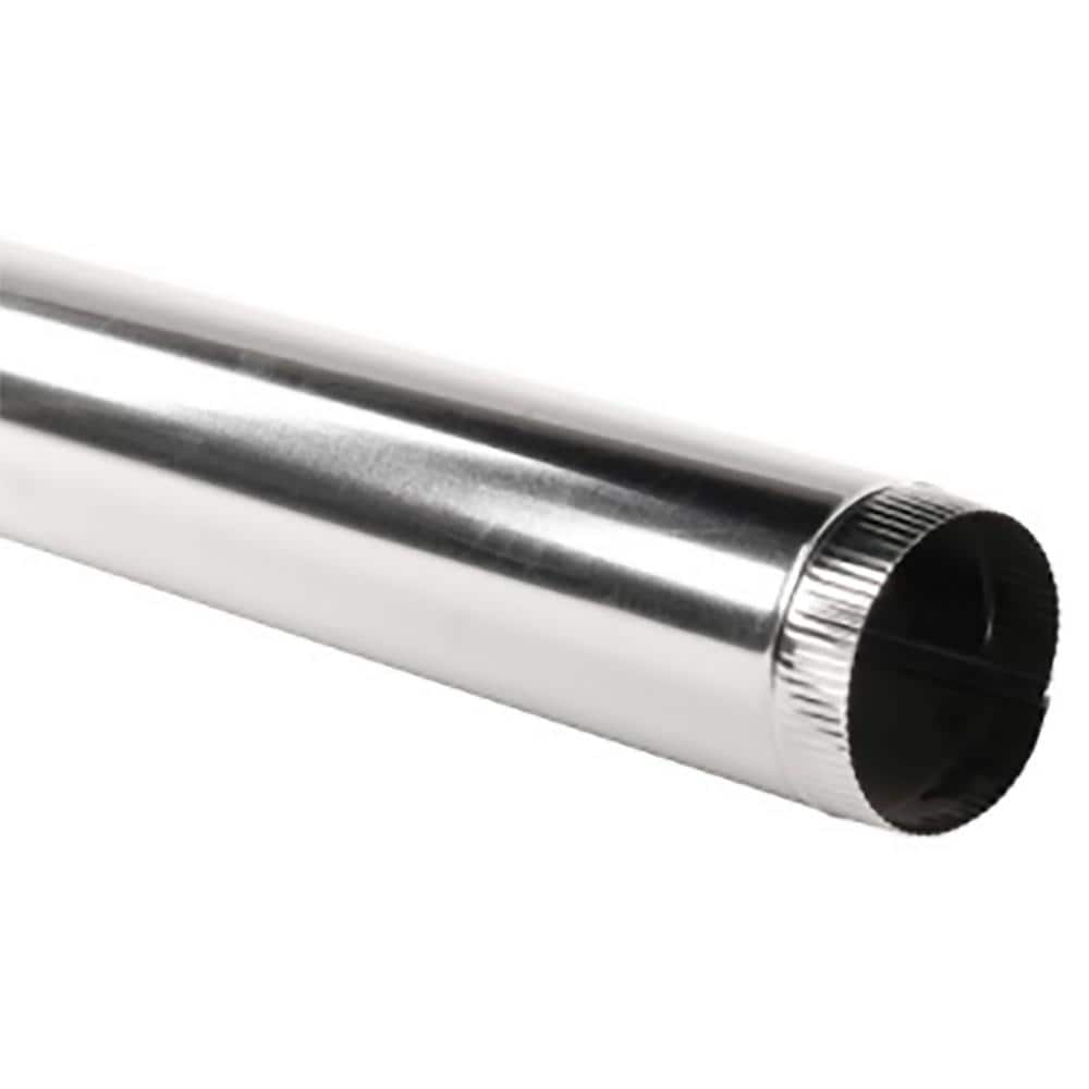 Master Flow 5 in. x 3 ft. Round Metal Duct Pipe BCP5X36 - The Home Depot