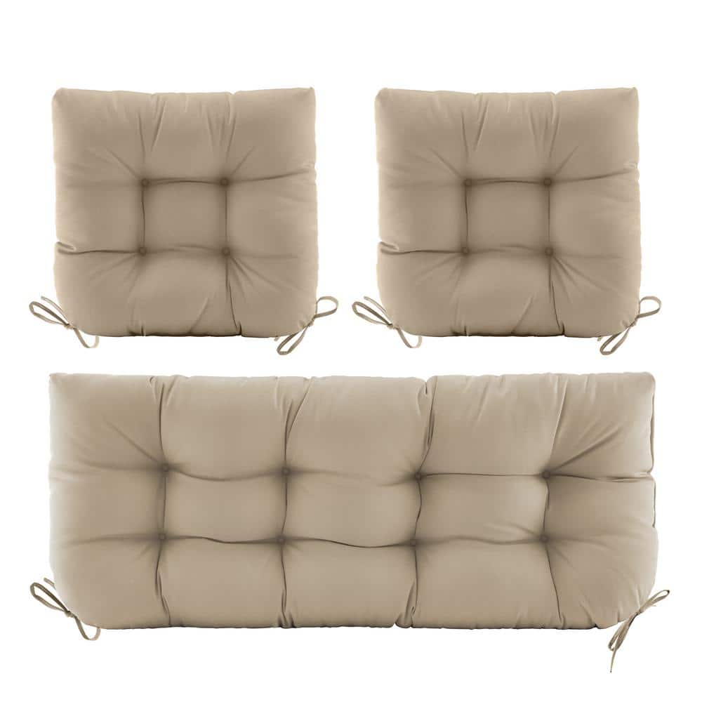 BLISSWALK 3 Piece Outdoor Chair Cushions Loveseat Outdoor Cushions Set ...