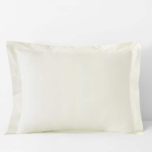 The Company Store Company Cotton Cream Cotton Percale Standard Sham ...