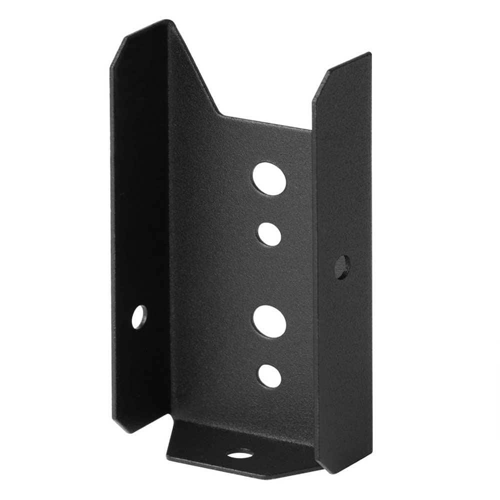 Afoxsos 20 Pieces 2 x 4 Fence Post Bracket 1.5 in. Width 18 Gauge Black ...