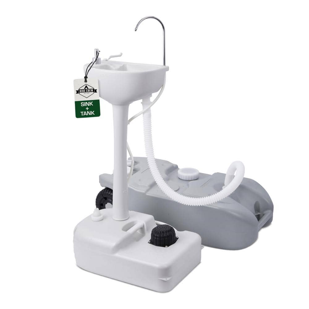 HIKE CREW Portable Sink and Waste Tank, Portable Hand Washing Station W ...