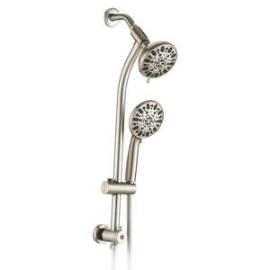 HOMEMYSTIQUE 2-Spray Wall Slid Bar Round Rain Shower Faucet with Hand ...