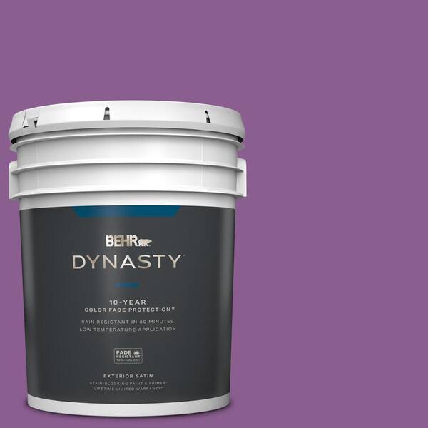 BEHR DYNASTY 5 gal. #P100-6 Chakra Satin Enamel Exterior Stain-Blocking ...