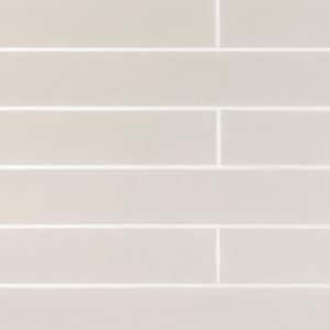 Jeffrey Court Rail Taupe 2 in. x 16 in. Subway Glossy Ceramic Wall Tile ...