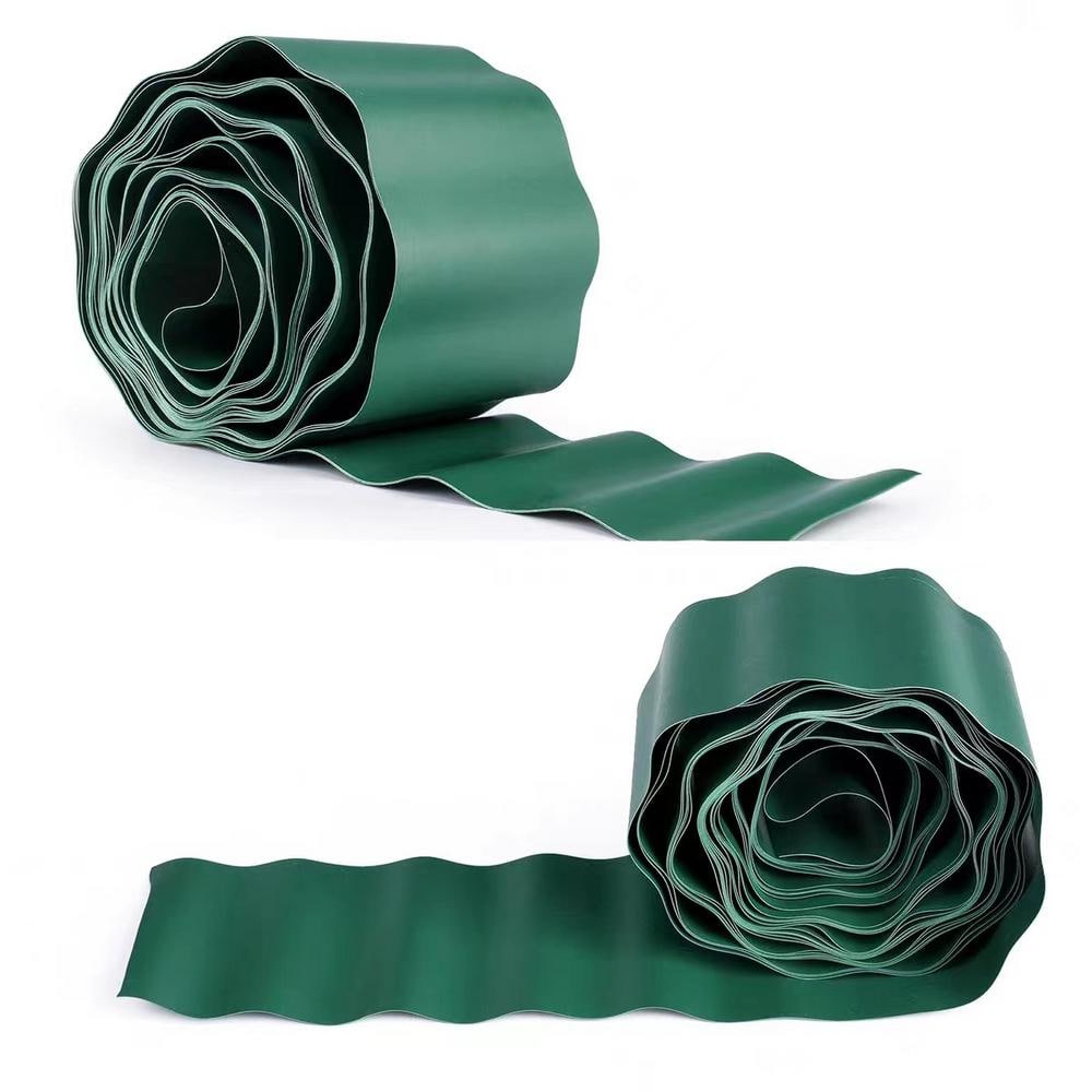 Agfabric 6in. H x 30 ft. L Green Plastic Garden Edging Border Fence ...