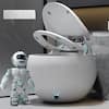 yulika Spherical Smart Toilet Auto Open Lid with Adjustable Heated Seat ...