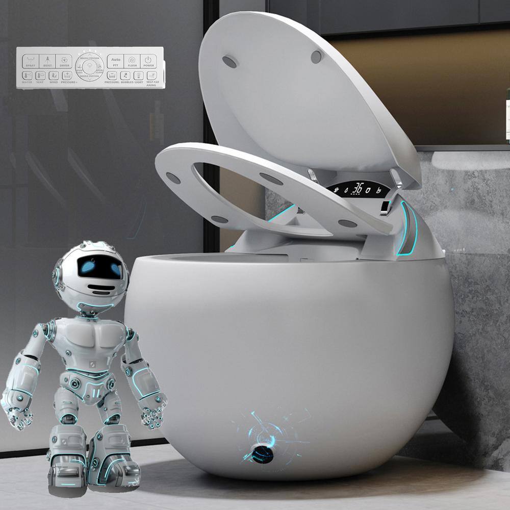 Reviews for yulika Spherical Smart Toilet Auto Open Lid with Adjustable ...