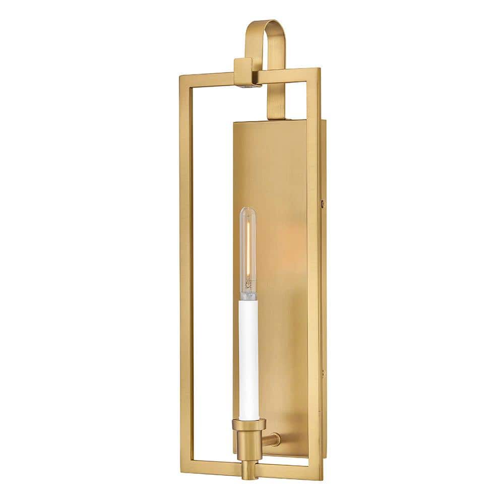 LARK Stassi 1-Light Lacquered Brass Sconce 84210LCB - The Home Depot