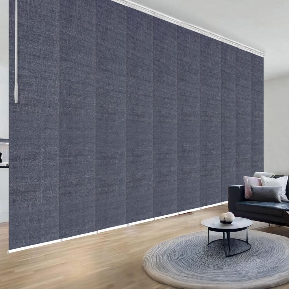 EMOH Midnight Blue 120 in. - 218 in. W x 116 in. L Adjustable 10-Panel ...