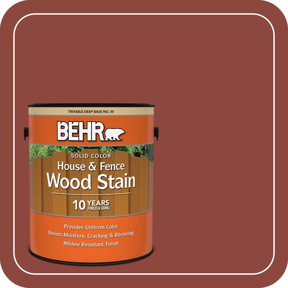 Behr 1 Gal Ppf 30 Deep Terra Cotta Solid Color House And Fence