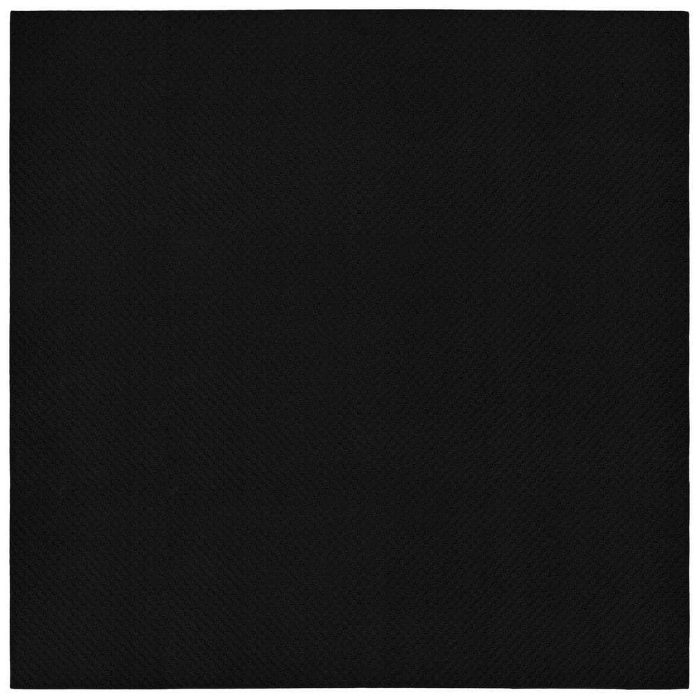 Garland Rug Town Square Black 12 ft. x 12 ft. Geometric Area Rug ...