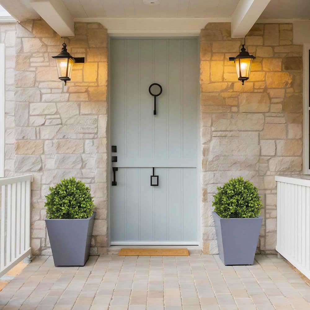 Miscool Avex 1.8 ft. Artificial Boxwood Topiary Ball Trees in Pot (Set ...