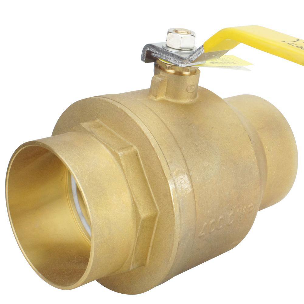 Apollo 4 in. Brass SWT x SWT Full-Port Ball Valve-94A20A01 - The Home Depot