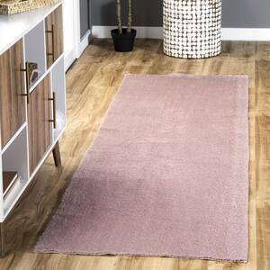 nuLOOM Loni Solid Machine Washable Shag Pink 8 ft. x 10 ft. Area Rug ...