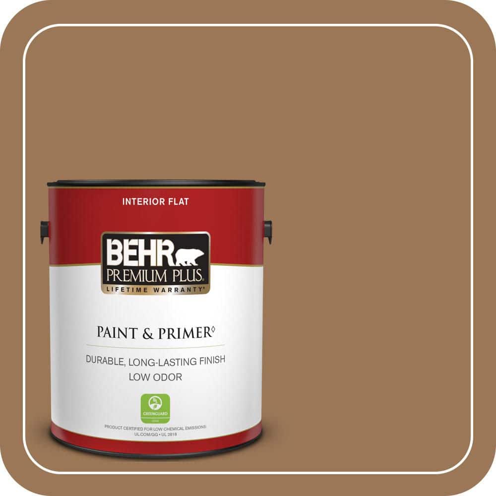 BEHR PREMIUM PLUS 1 gal. #PPU4-02 Coco Rum Flat Low Odor Interior Paint ...