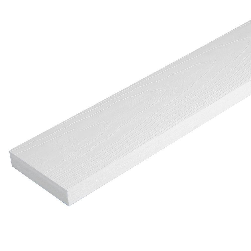 Veranda 1 in. x 3-1/2 in. x 10 ft. White HP Reversible Cellular PVC ...