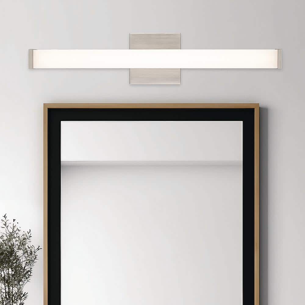 Bel Air Lighting Miles 24 in. Integrated LED Brushed Nickel Bathroom ...