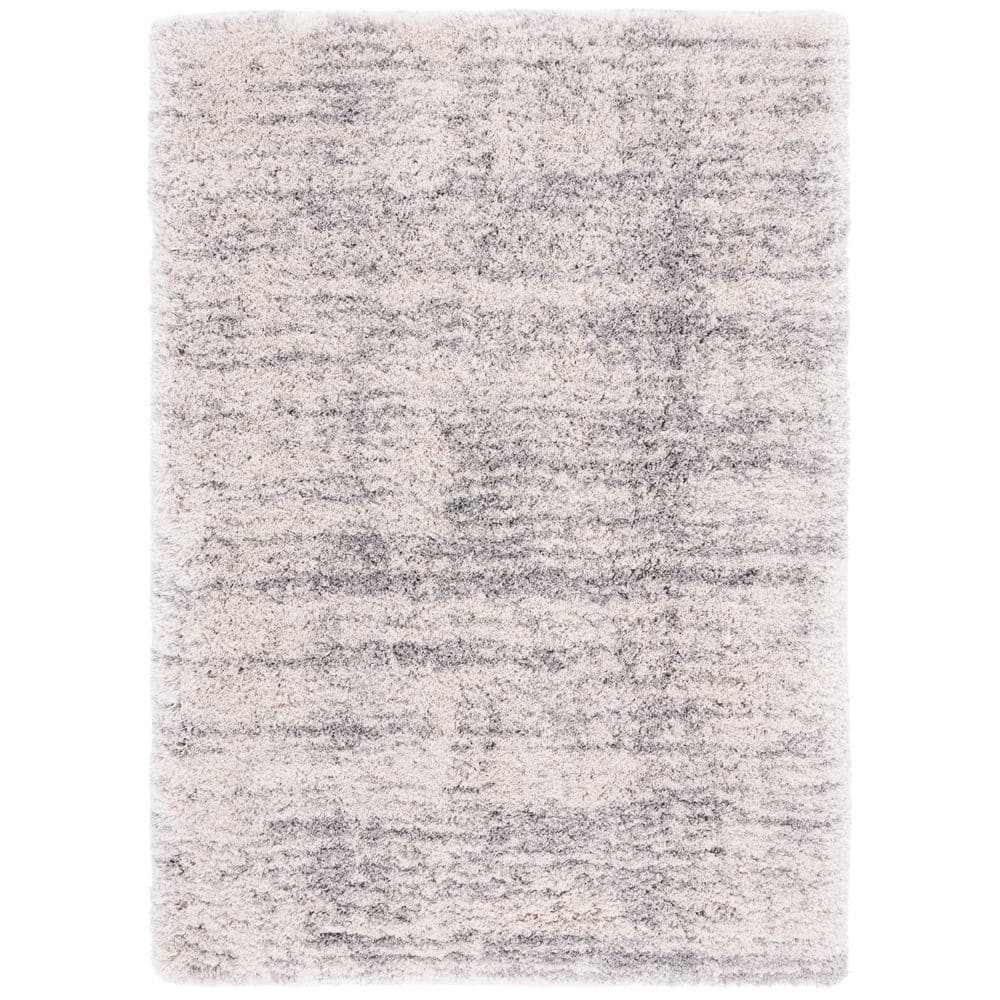 SAFAVIEH Iceland Shag Ivory/Grey 4 ft. x 6 ft. Solid Color Gradient ...