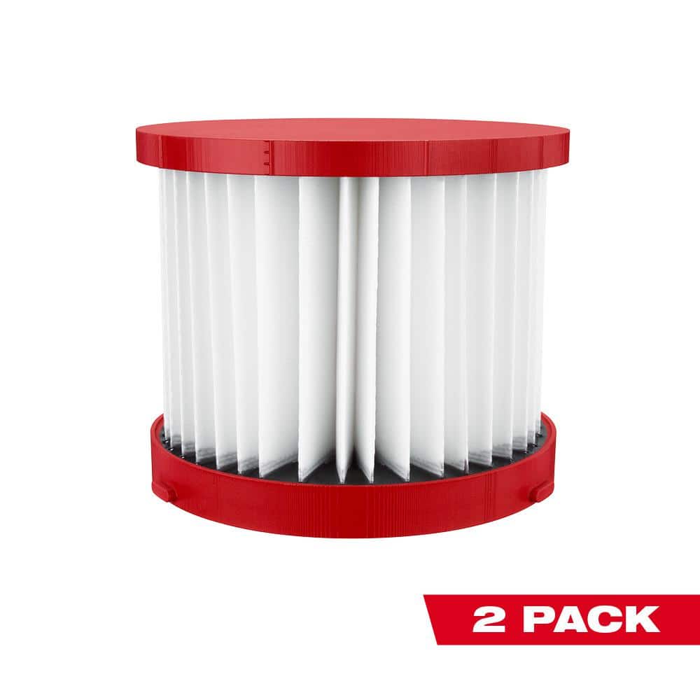 Milwaukee M18 Wet/Dry HEPA Filter (2-Pack) 49-90-1900-49-90-1900 - The ...