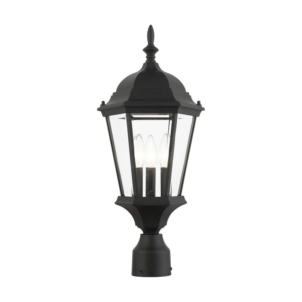 AVIANCE LIGHTING Hathshire 3-Light Textured Black Cast Aluminum ...