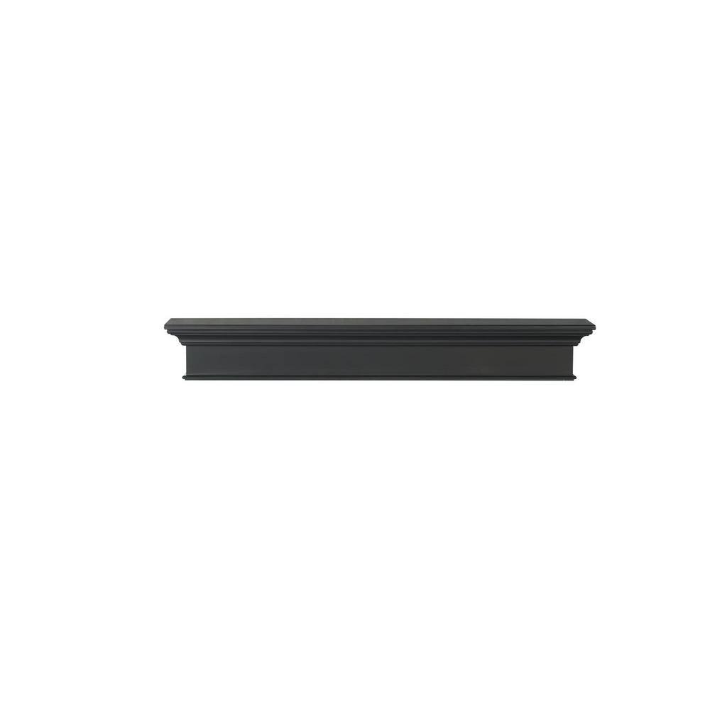 Pearl Mantels 4 ft. Precision Black Cap-Shelf Mantel RPS48610BD - The ...