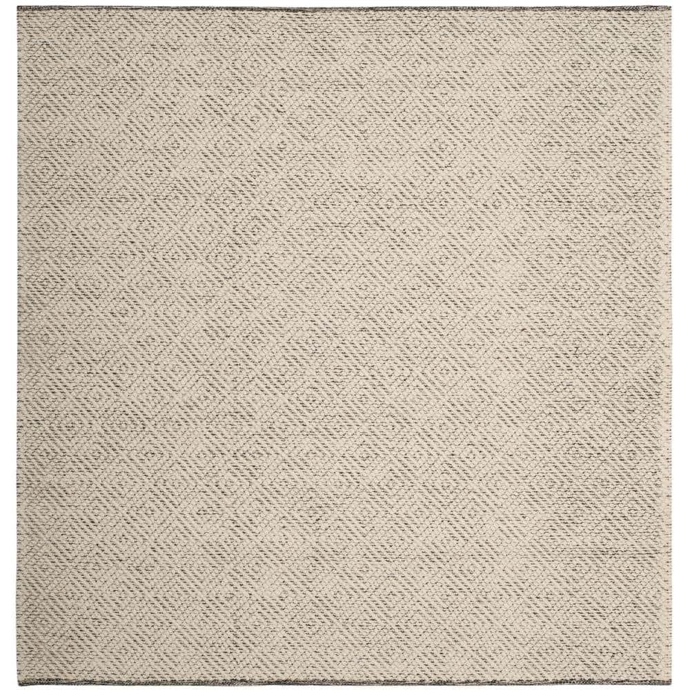SAFAVIEH Natura Ivory/Light Gray 8 ft. x 8 ft. Square Geometric Area ...