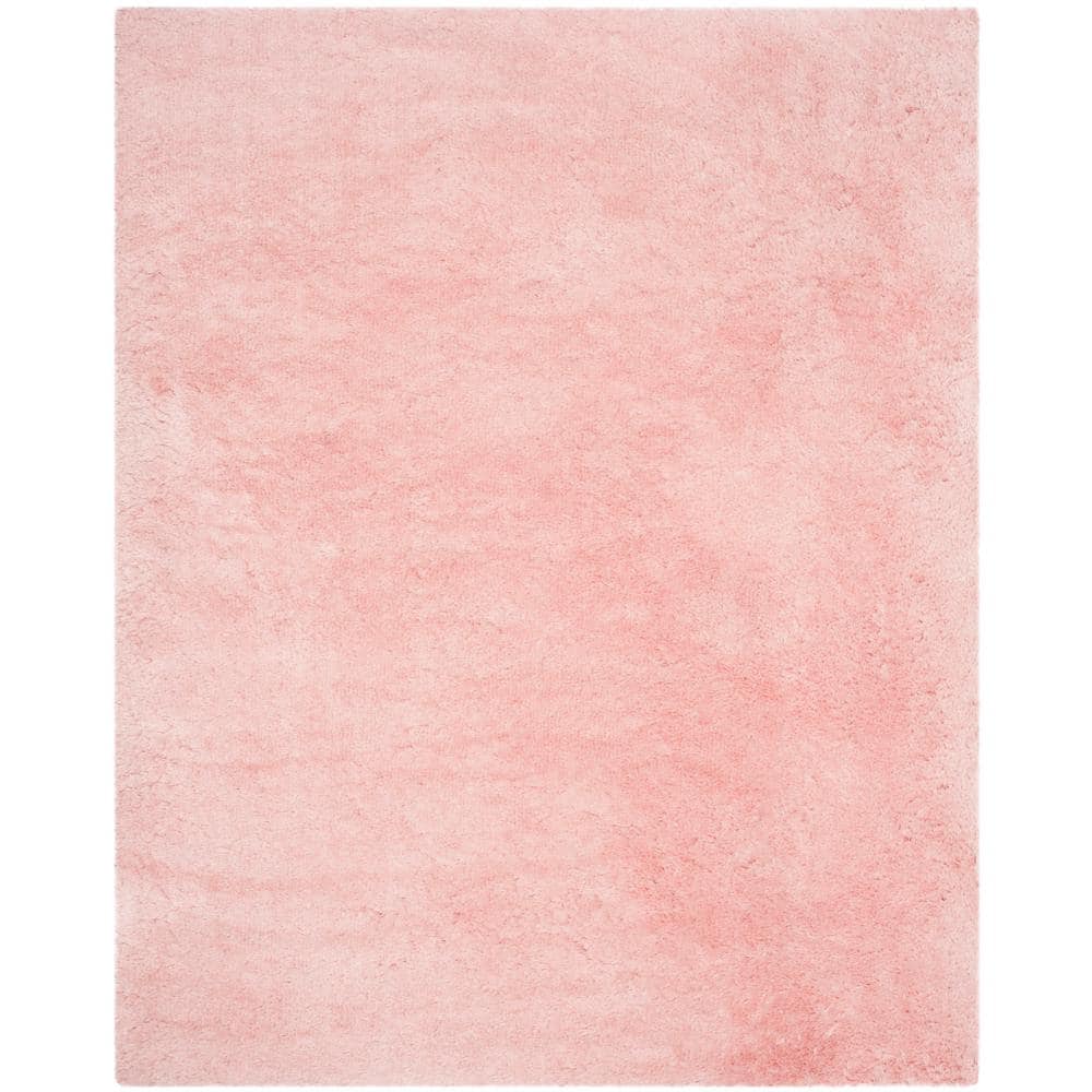 SAFAVIEH Arctic Shag Pink 8 ft. x 10 ft. Solid Gradient Area Rug SG270P ...