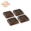 Shepherd 2 in. Brown Square Smooth Rubber Floor Protector Furniture ...