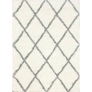 nuLOOM Everly Geometric Shag Brown 3 ft. x 8 ft. Runner OZSG09B-2808 ...