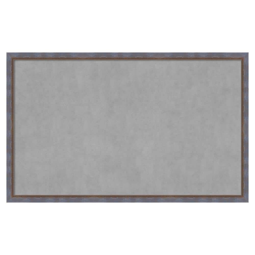 Amanti Art Two Tone Blue Copper 42 in. x 26 in. Framed Magnetic Board ...