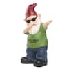 HI-LINE GIFT LTD. Gnome Iconic Dab Green Statues 75616-03 - The Home Depot