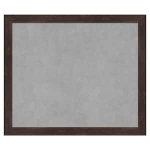 Amanti Art Fresco Dark Walnut 27 in. x 19 in. Framed Magnetic Board ...