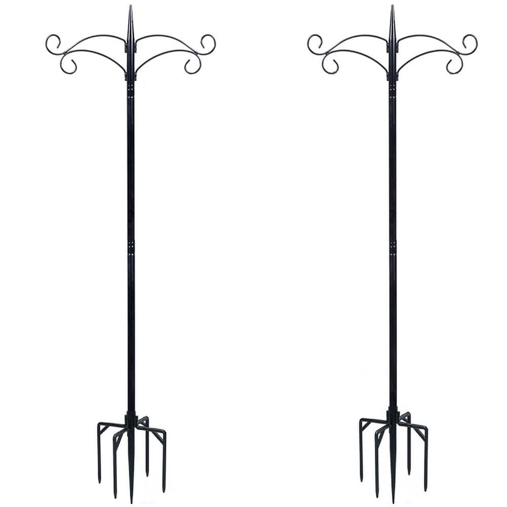 SANDTON GEWN LLC 108 in. Heavy Duty Shepherds Hook 2 Pack Iron Shepard ...