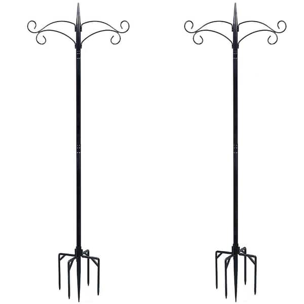 SANDTON GEWN LLC 108 in. Heavy Duty Shepherds Hook 2 Pack Iron Shepard ...