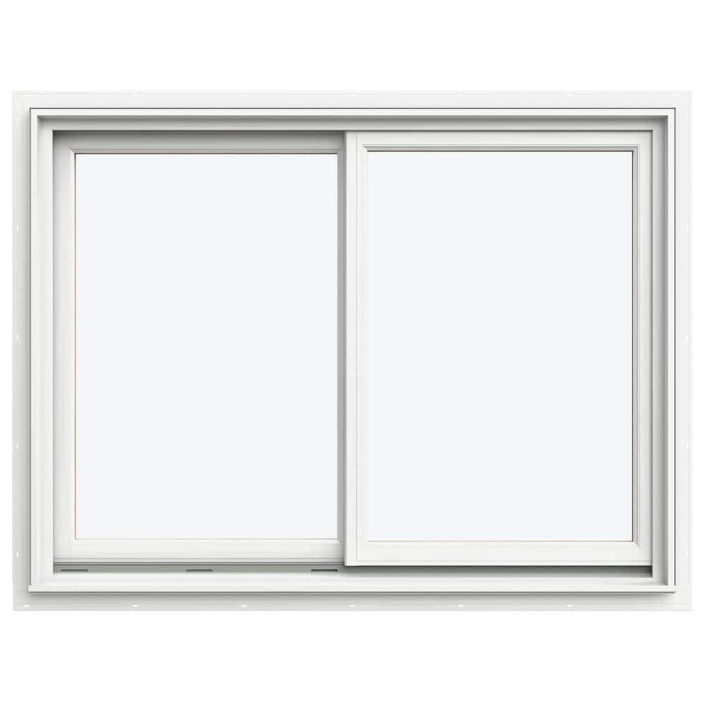 JELD-WEN 47.3125 in. x 35.5625 in. W-5500 Left-Hand Sliding Wood Clad ...