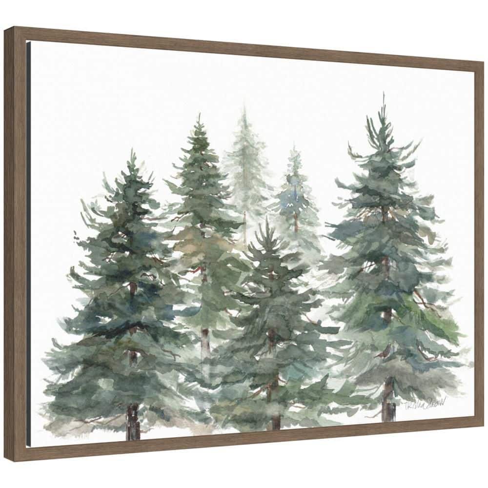 Kate and Laurel Sylvie "Pines And Evergreens" by Patricia Shaw Framed ...