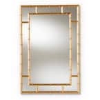 Baxton Studio Medium Rectangle Antique Gold Contemporary Mirror (32.25 ...