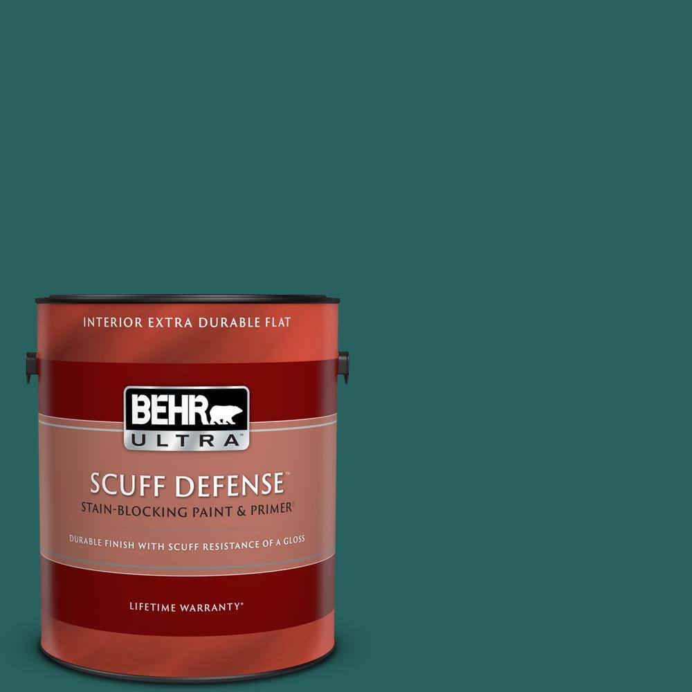 BEHR ULTRA 1 gal. #MQ6-05 Verdant Forest Extra Durable Flat Interior ...
