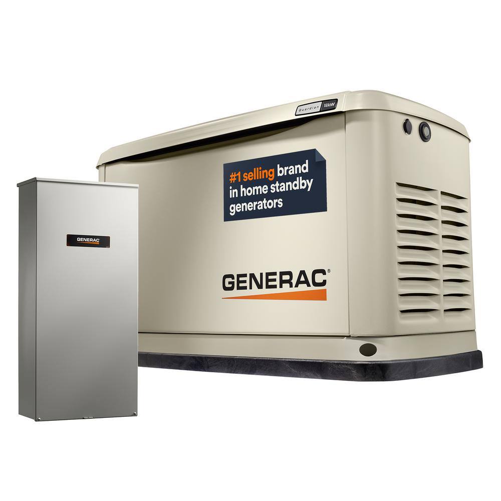 Generac 18,000 Watt - Dual Fuel Air- Cooled Whole House Home Standby ...