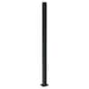 US Door and Fence 2 in. x 2 in. x 4 ft. Black Metal Fence Post with ...