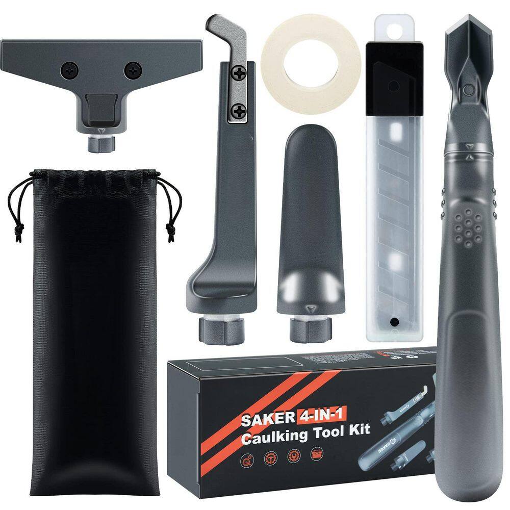 Laybus Aluminum 4-in-1 Professional Caulking Tool Kit for Sealant ...