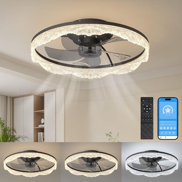 Reviews for BICIK 20 in. Modern Indoor Matte Black Low Profile Ceiling ...