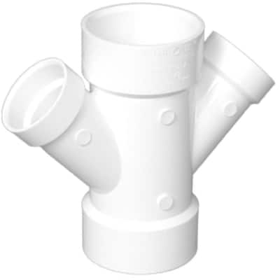 Charlotte Pipe 6 in. x 6 in. x 4 in. PVC DWV Wye Reducing PVC 00601 2400