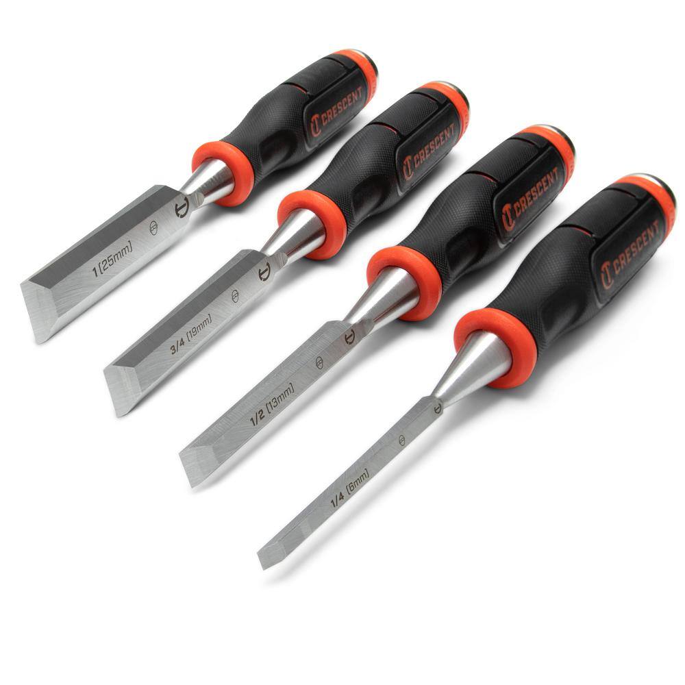 Crescent Wood Chisel Set 4 Pieces CWCHS4 The Home Depot Crescent Wood Chisel Set 4 Pieces CWCHS4 The Home Depot