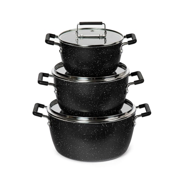 GRANITESTONE 6-Piece Aluminum Ultra-Durable Nonstick Diamond and ...