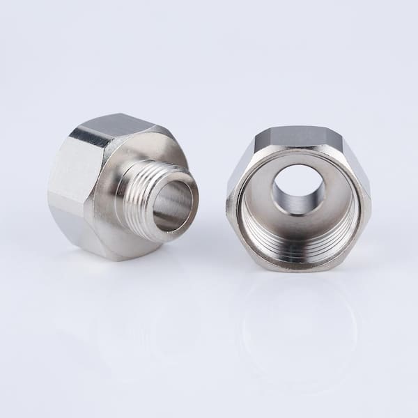 WOWOW 1/2 in. to 3/8 in. Brass Water Hose Adapter 2660054-BHHD - The ...