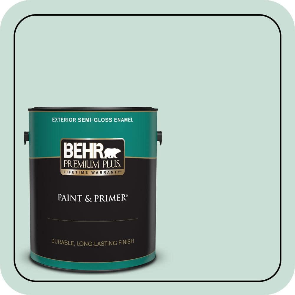 BEHR PREMIUM PLUS 1 gal. #M430-2 Ice Rink Semi-Gloss Enamel Exterior ...
