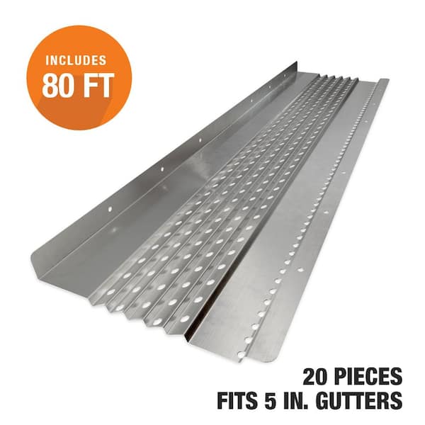 Gutter Guard by Gutterglove 4 ft. L x 5 in. W All-Aluminum Gutter Guard ...